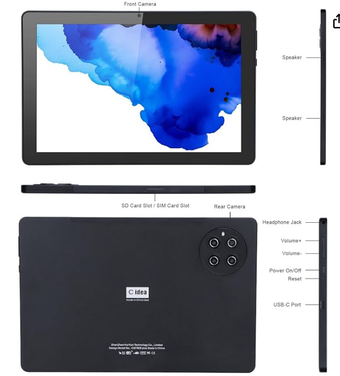 Tablette Cidea 10" Double Puce PRO CLAVIER BLUETOOTH +SOURIS BLUETOOTH ...